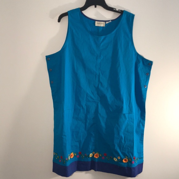 Lemon Grass | Dresses | Lemon Grass Blue Bottom Embroidered Dress ...